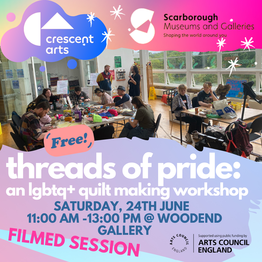 The Queer Infoshop // Threads of Pride: An LGBTQ+ quilt making workshop (FREE) – Crescent Arts